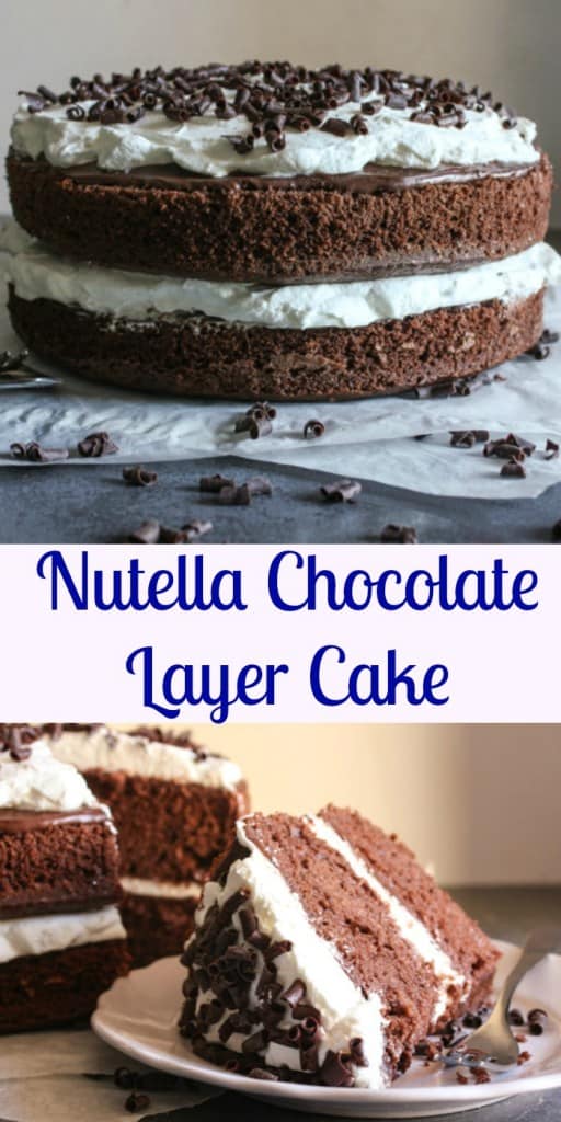 Nutella chocolate layer cake