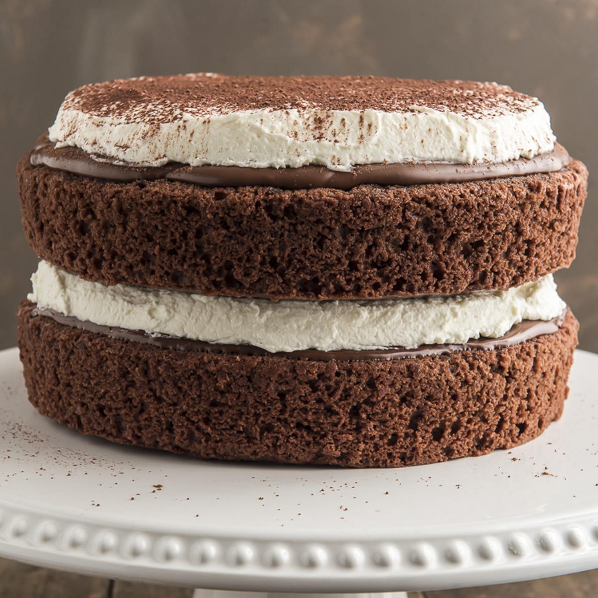 Nutella chocolate layer cake