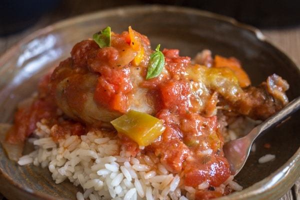Easy Skillet Italian Chicken Cacciatore