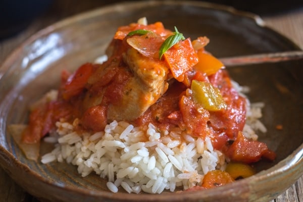 Easy Skillet Italian Chicken Cacciatore