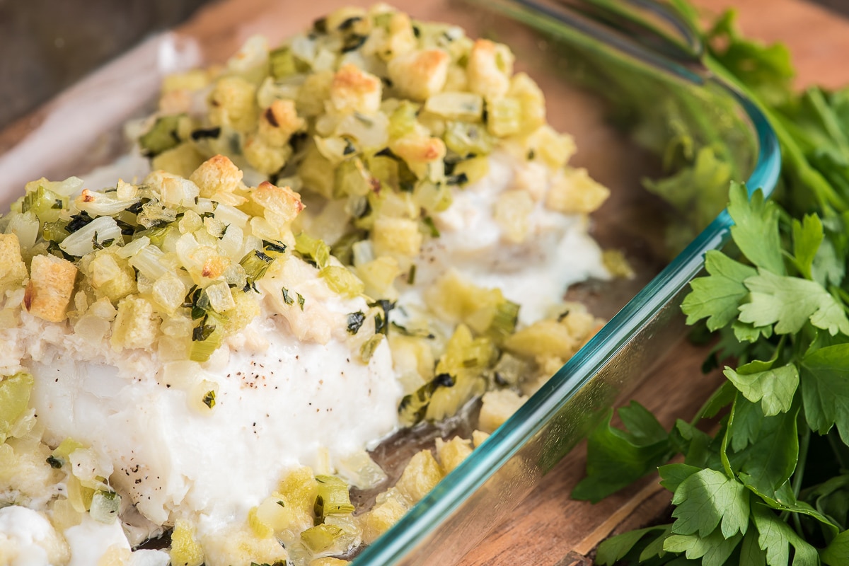 Quick and Easy Baked Stuffed Halibut