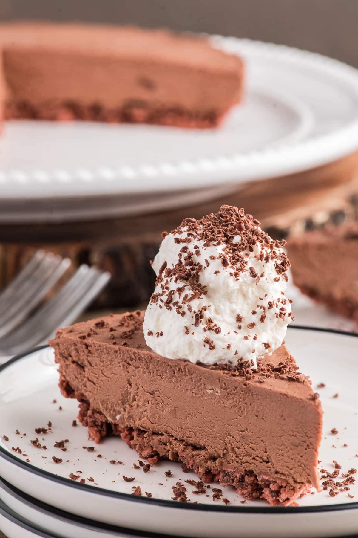 Individual Frozen Creamy Chocolate Mini Pies