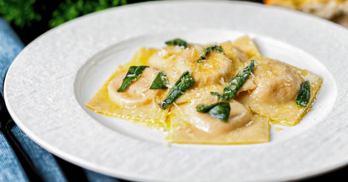 Creamy Squash Filled Ravioli