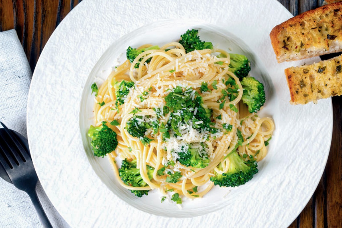 Spaghetti with Broccoli Arugula and Pecorino - An Italian in my Kitchen