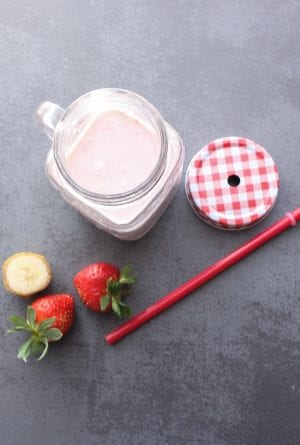 Chokolade jordbær banan Smoothie-en italiensk i mit køkken | Anne Marie
