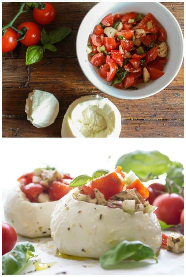 Easy Stuffed Fresh Mozzarella Caprese