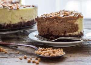 Skor Toffee Bits Vanilla Chocolate Cheesecake Recipe - An Italian in my ...