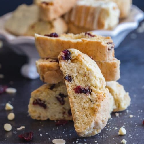 Cranberry Almond Biscotti Recipe - An Italian in my Kitchen