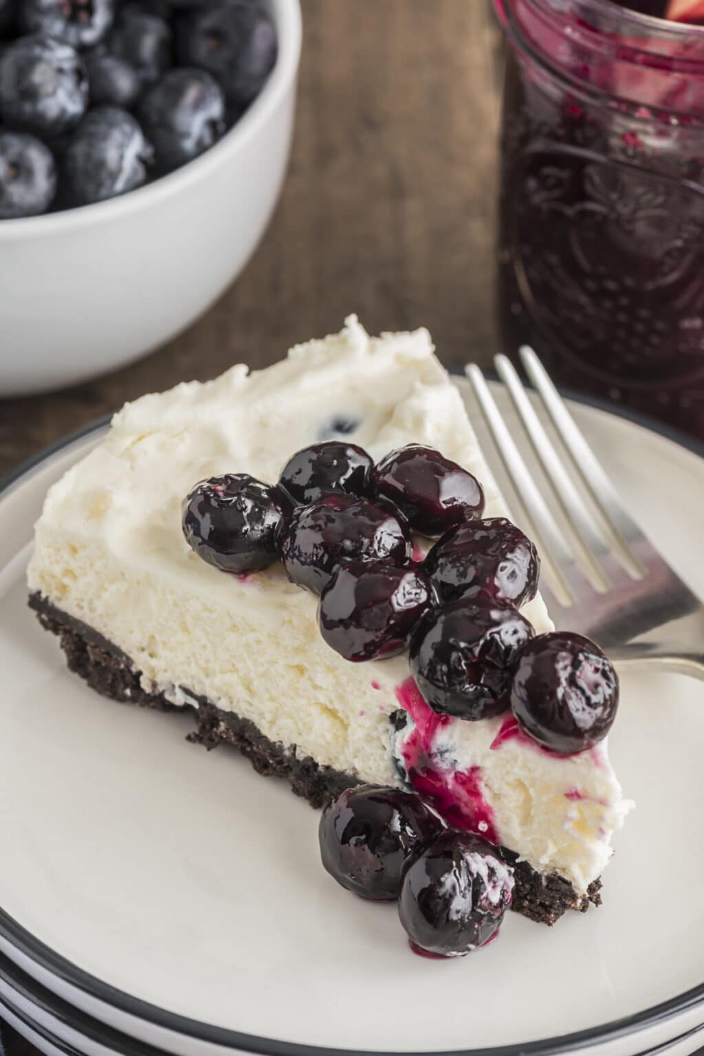 No Bake Blueberry Cheesecake Recipe - An Italian in my Kitchen