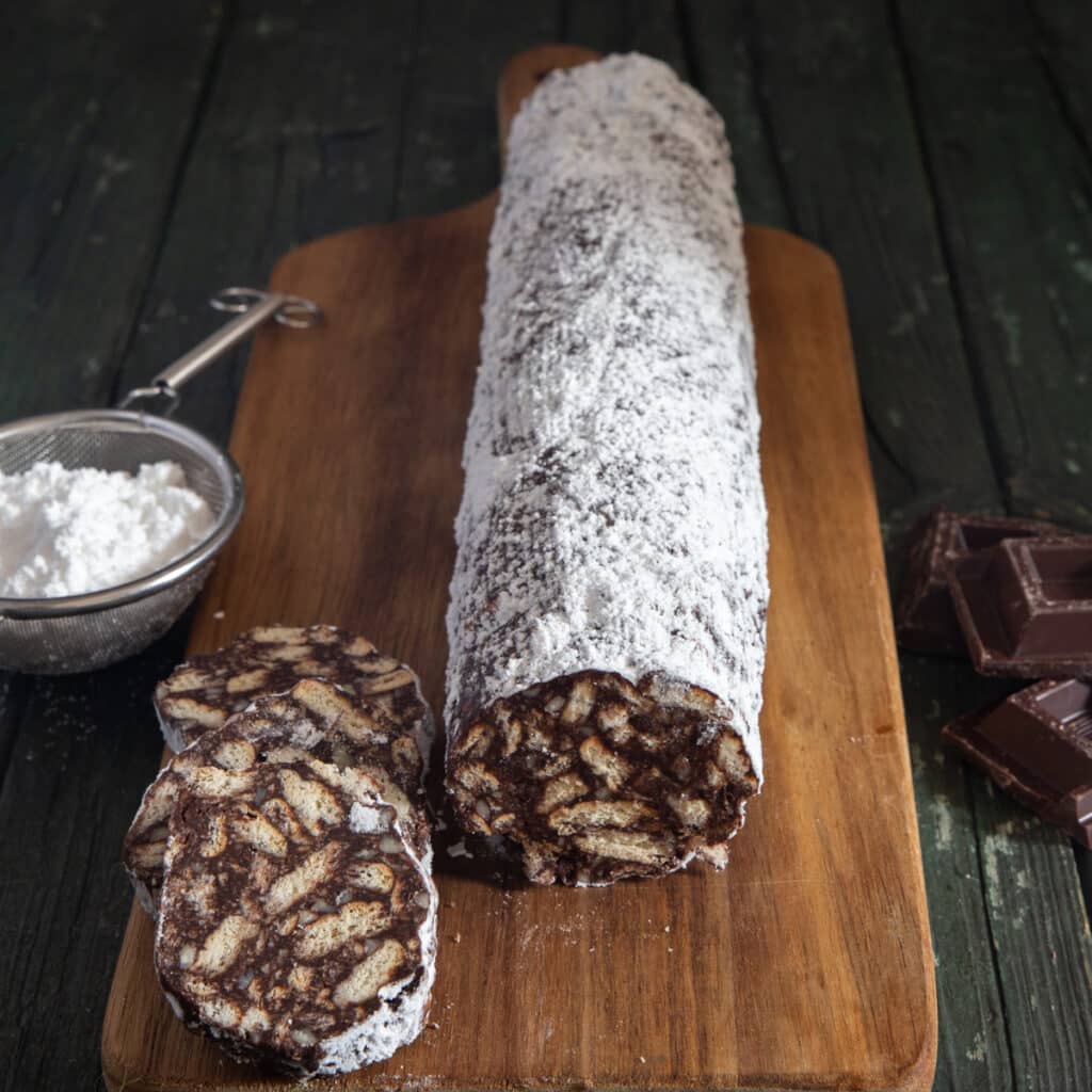 Italian Chocolate Salami Recipe - An Italian in my Kitchen