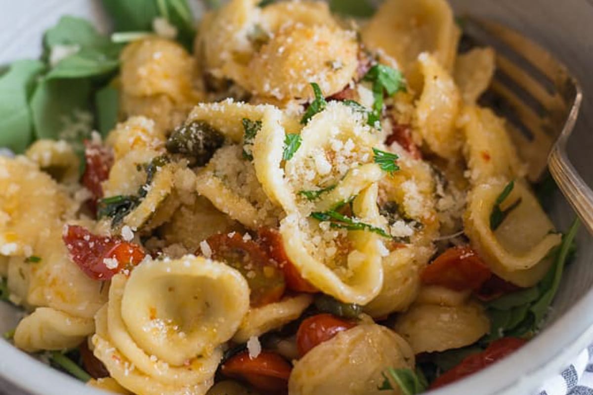 Fresh Grape Tomato Pasta Recipe - An Italian in my Kitchen