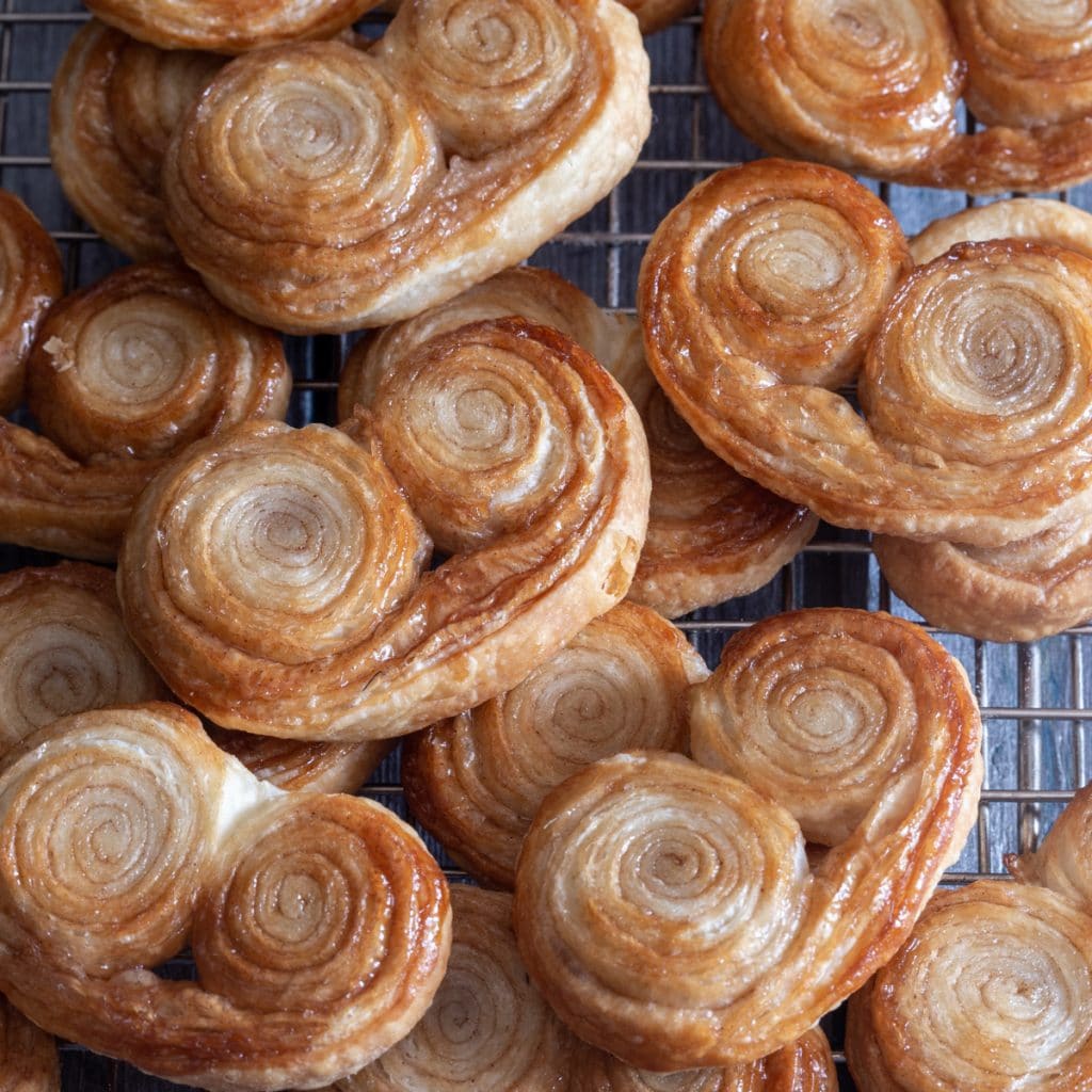 Cinnamon Sugar Puff Pastry Palmiers Recipe - An Italian in my Kitchen