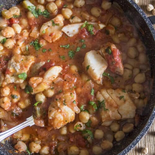 Traditional Italian Baccala with Chickpeas Recipe - An Italian in my ...