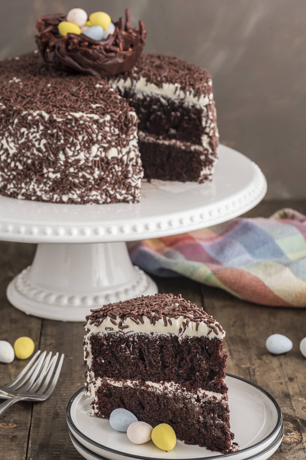 Chocolate Easter Egg Cake Recipe - An Italian in my Kitchen