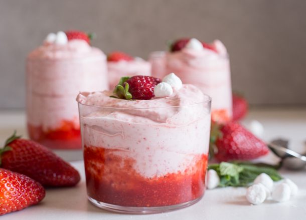 Easy Fresh Strawberry Mousse Recipe - An Italian in my Kitchen