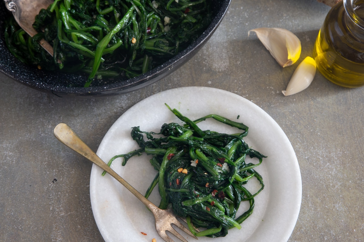 Italian Sauteed Chicory Greens - An Italian in my Kitchen