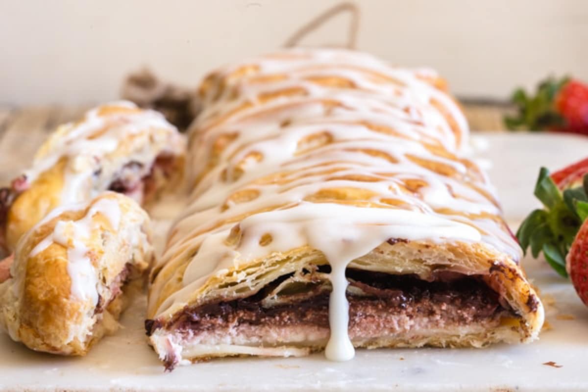 Strawberry Cream Cheese Strudel Recipe - An Italian in my Kitchen