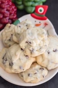 Easy Chocolate Chip Whipped Shortbread - An Italian in my Kitchen