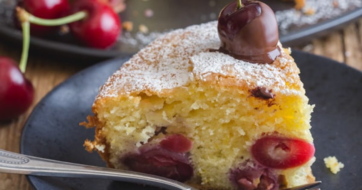 Homemade Fresh Cherry Cake Recipe - An Italian in my Kitchen