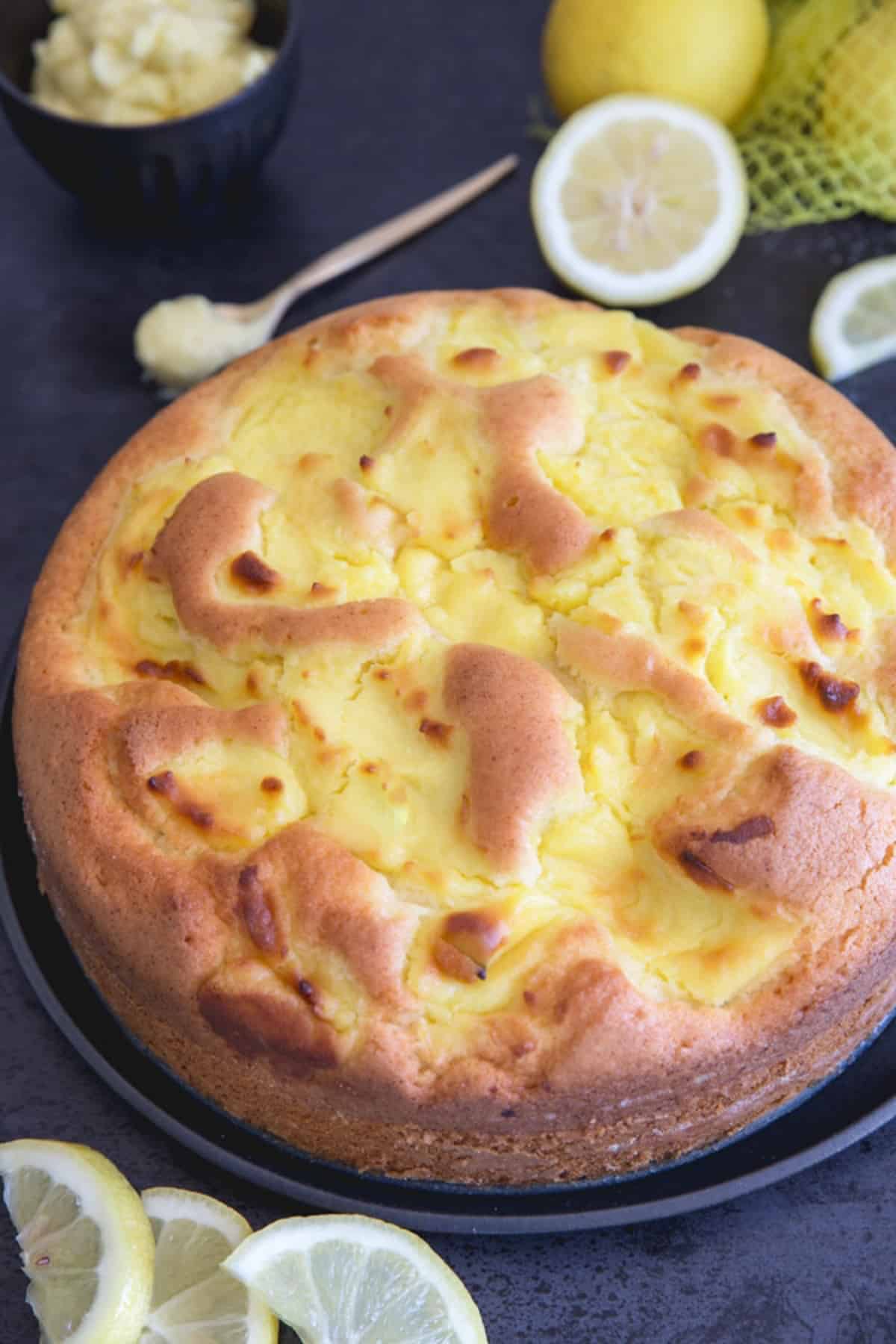 Italian Pastry Cream filled Lemon Cake Recipe - An Italian in my Kitchen