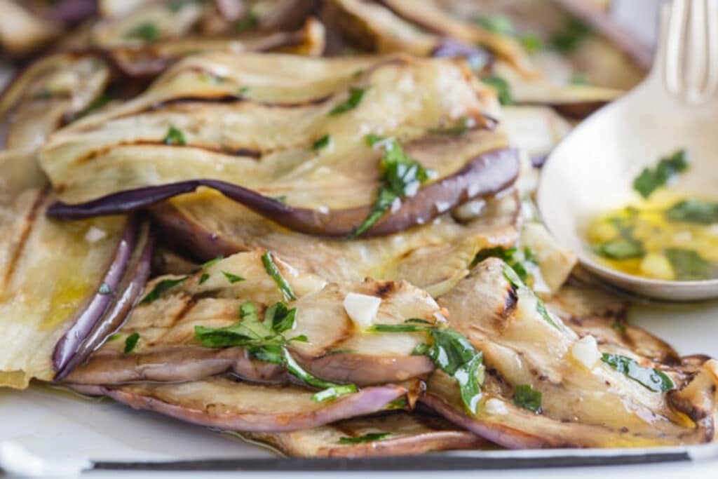 Italian Grilled Eggplant - A simple tasty Italian Appetizer