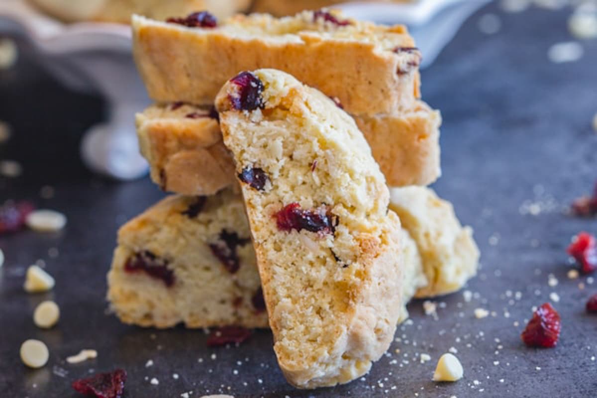 Cranberry Almond Biscotti Recipe - An Italian in my Kitchen
