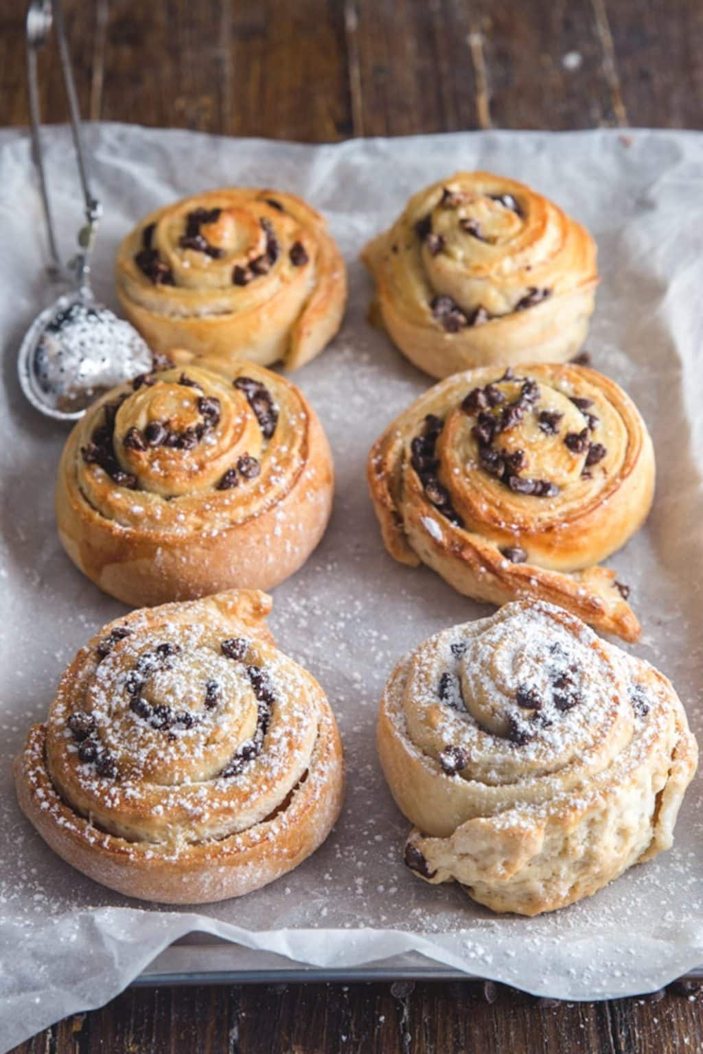 Italian Chocolate Chip Sweet Buns Recipe - An Italian in my Kitchen