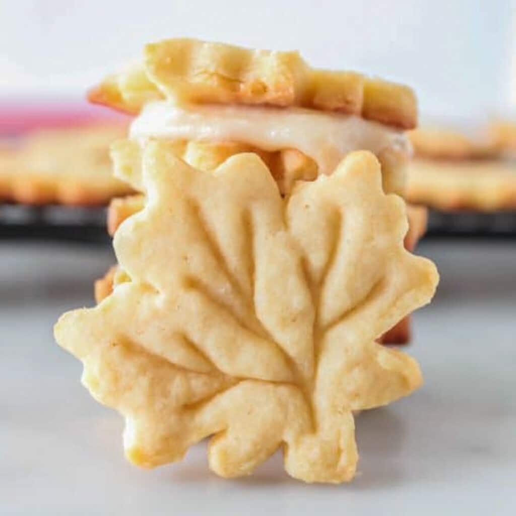 Maple Leaf Sandwich Cookies Recipe - An Italian in my Kitchen