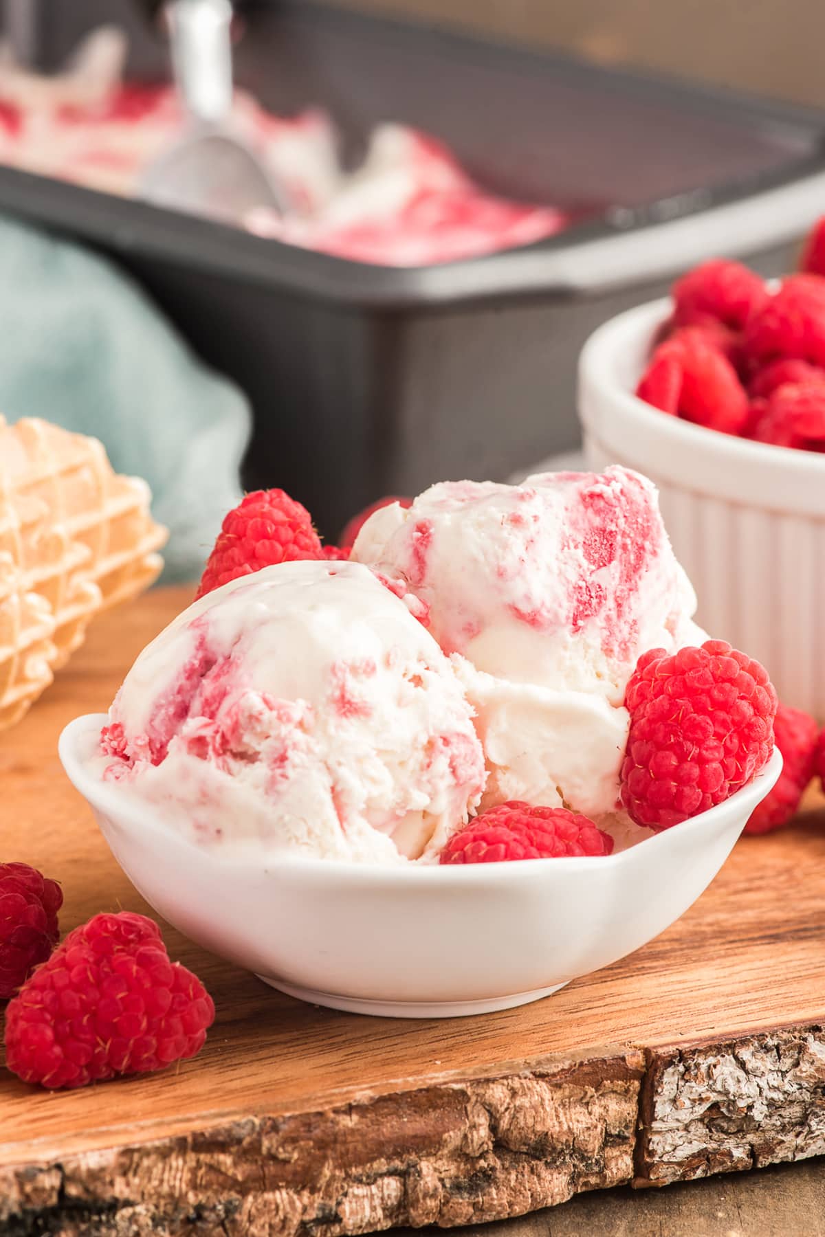 No Churn Raspberry Ice Cream Recipe - An Italian in my Kitchen