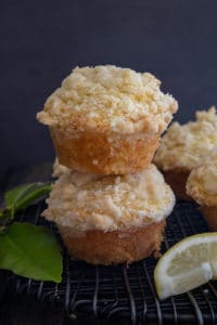 Lemon Muffins with a Crumb Topping Recipe - An Italian in my Kitchen