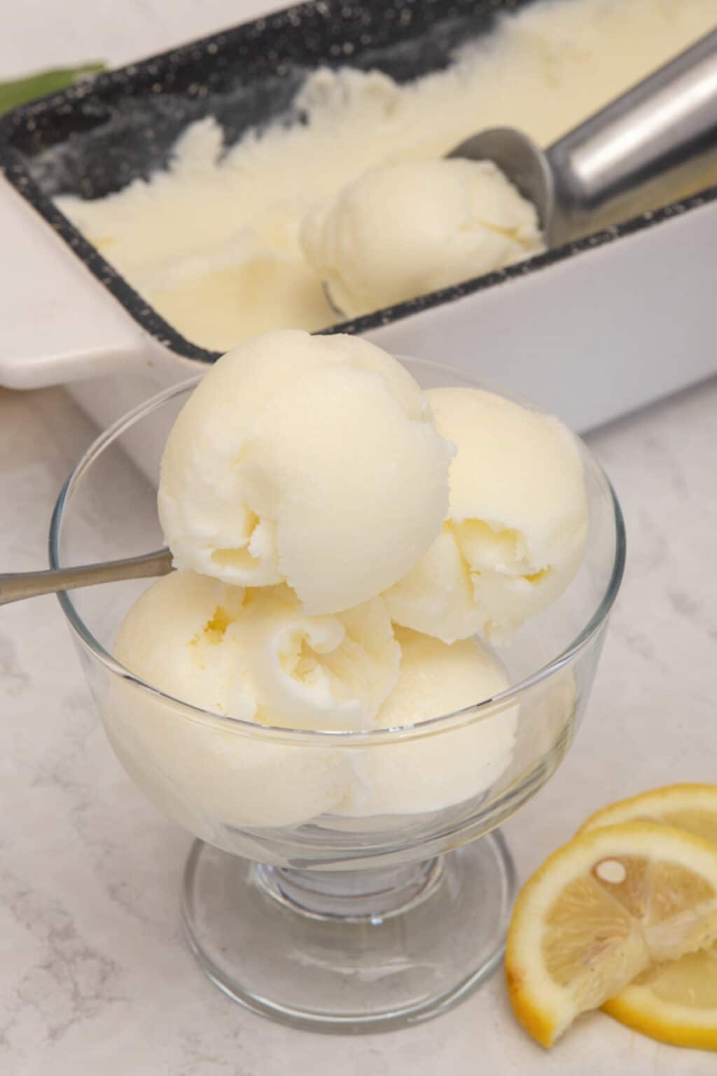 Fresh Lemon Ice Cream Recipe - An Italian in my Kitchen