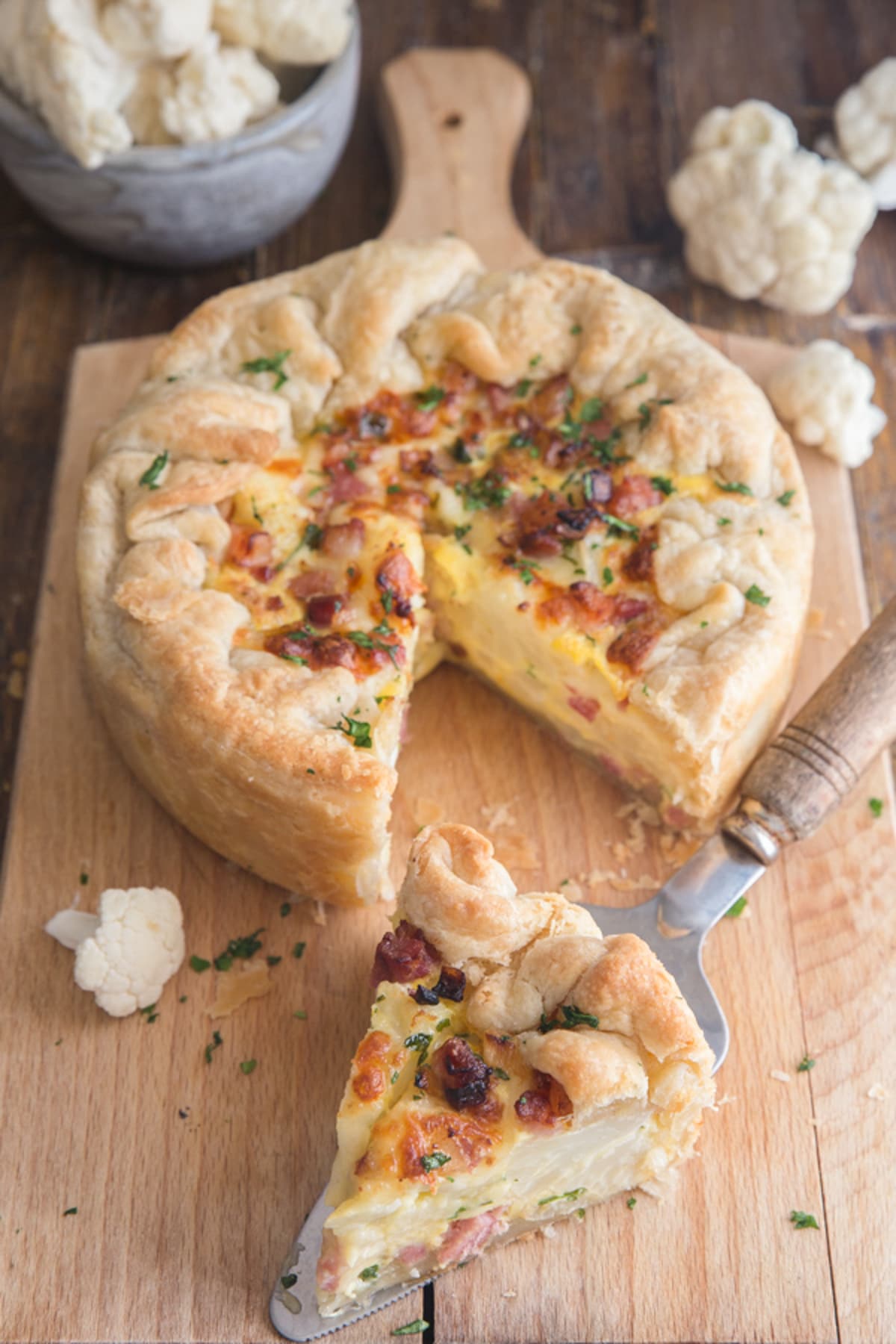 Cauliflower Cheese Pie Recipe - An Italian in my Kitchen