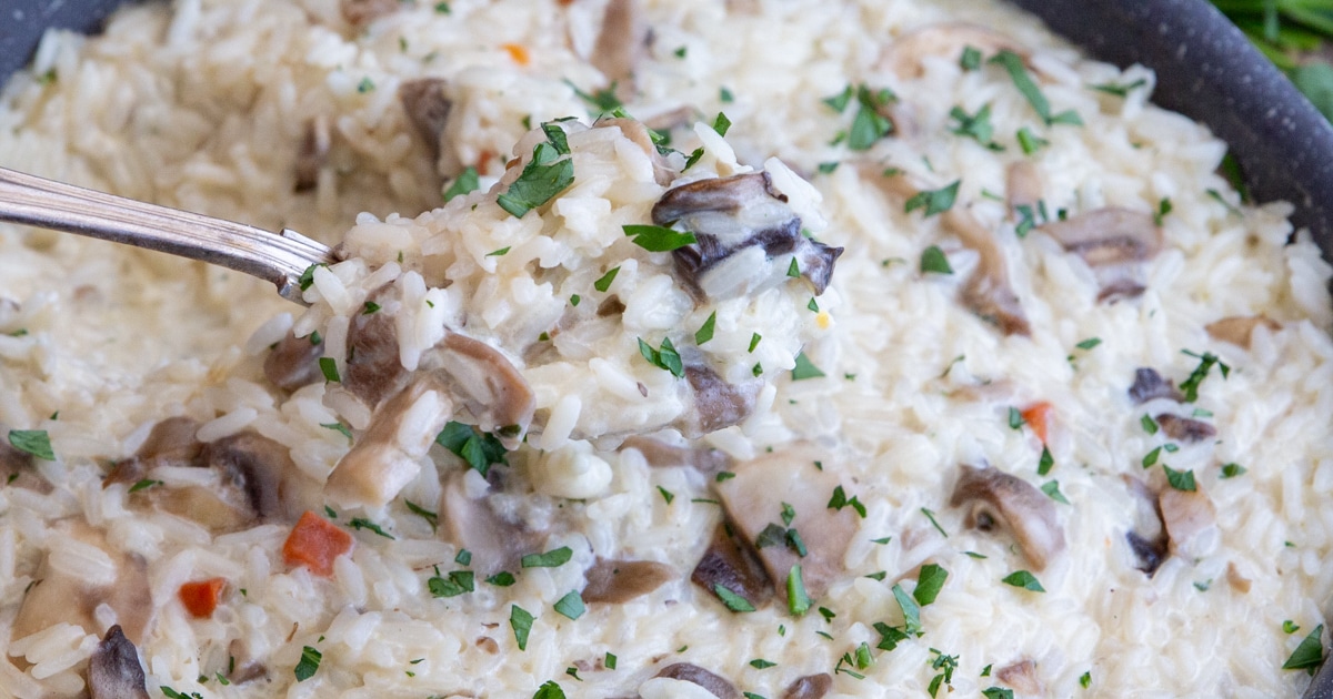 Creamy Mushroom Risotto Recipe - An Italian in my Kitchen