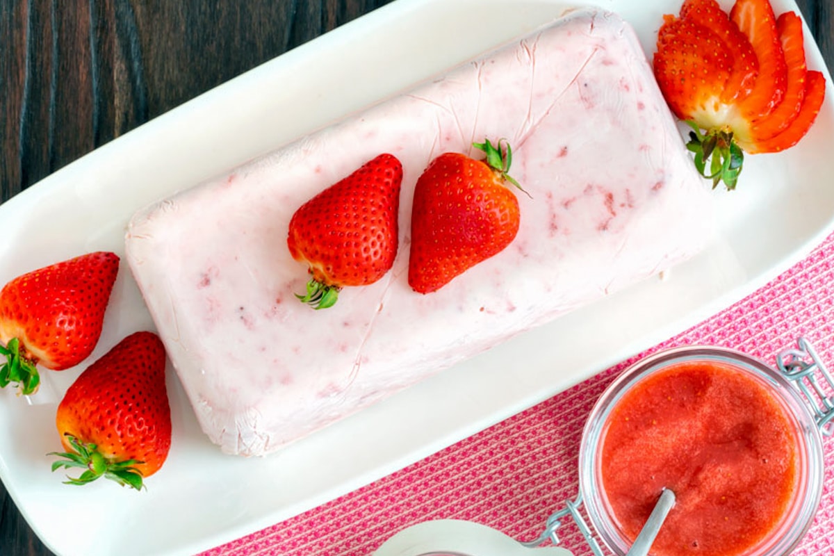 Creamy Strawberry Semifreddo Recipe - An Italian in my Kitchen