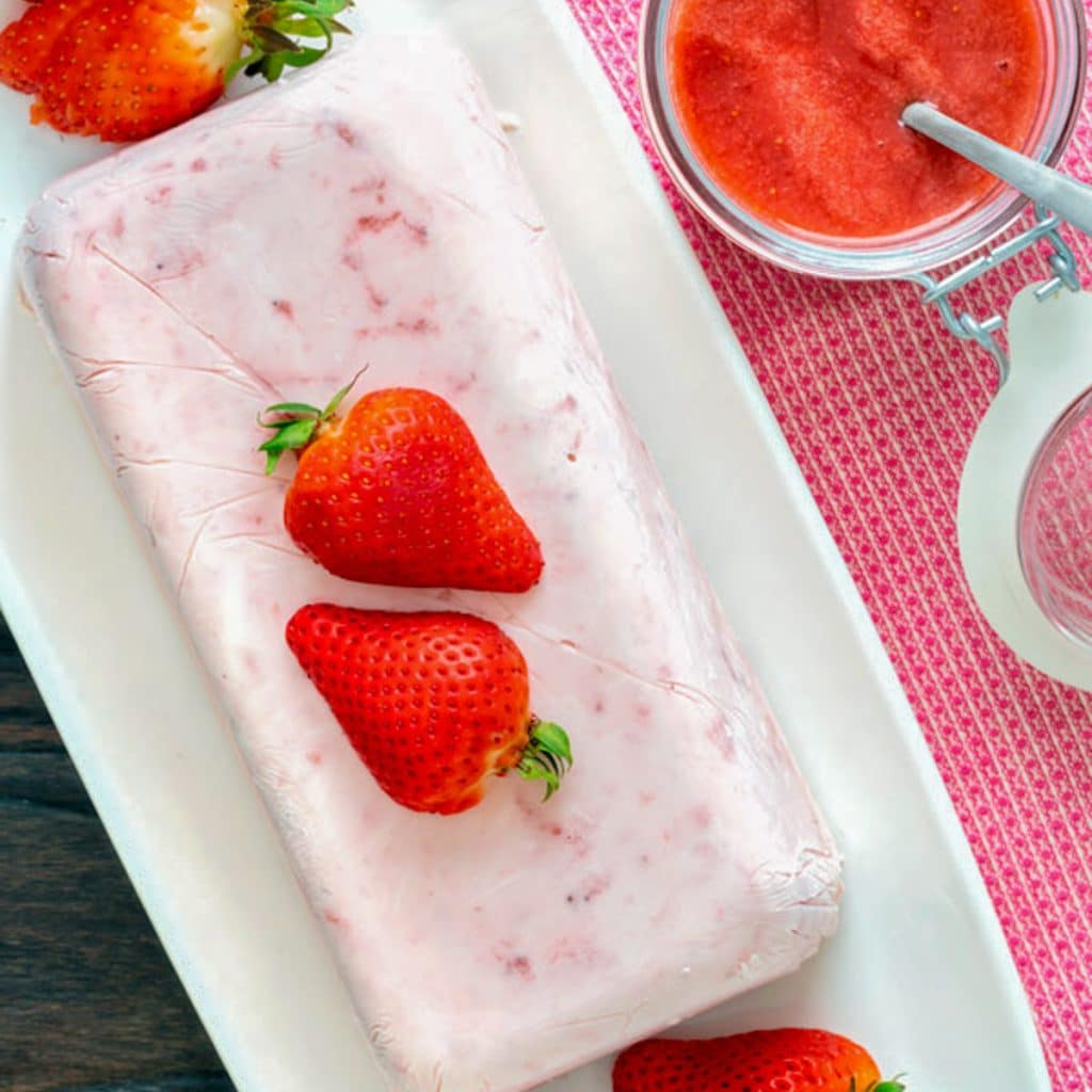 Creamy Strawberry Semifreddo Recipe - An Italian in my Kitchen