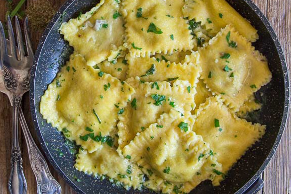 Homemade Creamy Mushroom Ravioli Recipe - An Italian in my Kitchen
