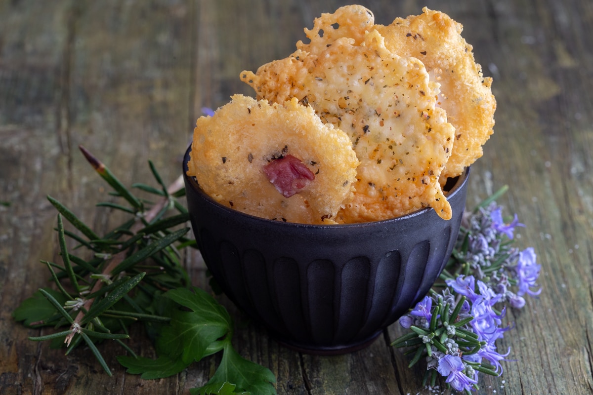 Baked Cheese Crisps Recipe - An Italian in my Kitchen