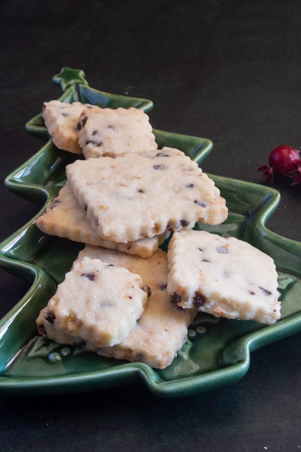 Chocolate Almond Shortbread Cookies Recipe - An Italian in my Kitchen