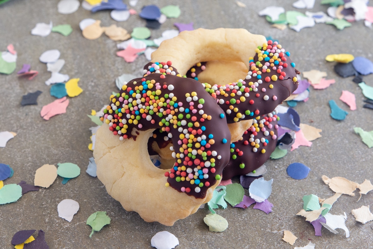 Italian Carnival Sprinkle Cookies Recipe - An Italian in my Kitchen