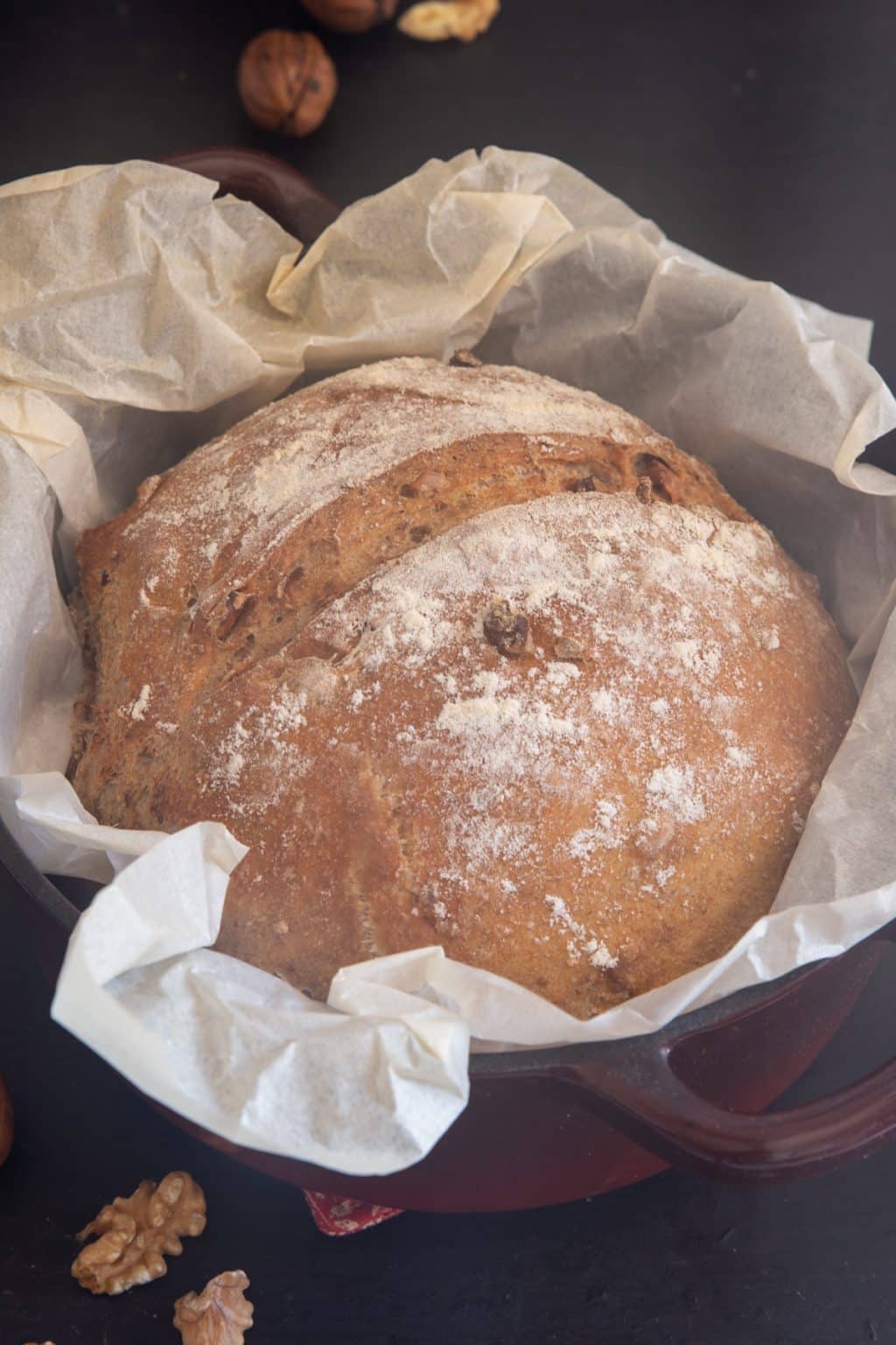 Homemade Pancetta Walnut Bread Recipe - An Italian in my Kitchen