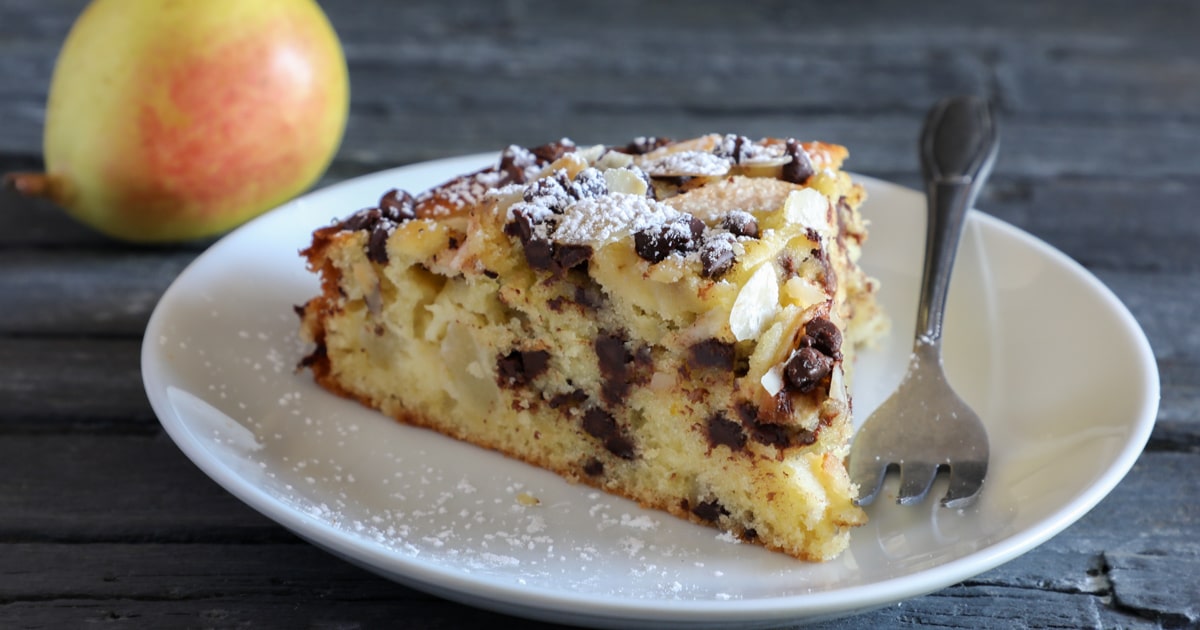 Italian Chocolate Chip Pear Cake Recipe - An Italian in my Kitchen