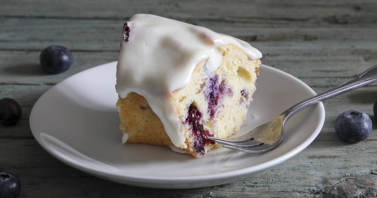 Ricotta Glazed Blueberry Cake Recipe - An Italian in my Kitchen