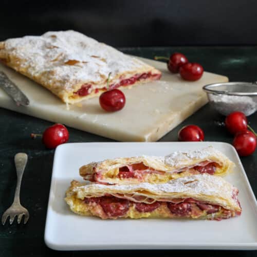 Creamy Cherry Strudel Recipe - An Italian in my Kitchen