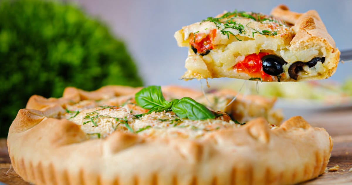 Tomato, Cheese and Potato Pie Recipe - An Italian in my Kitchen