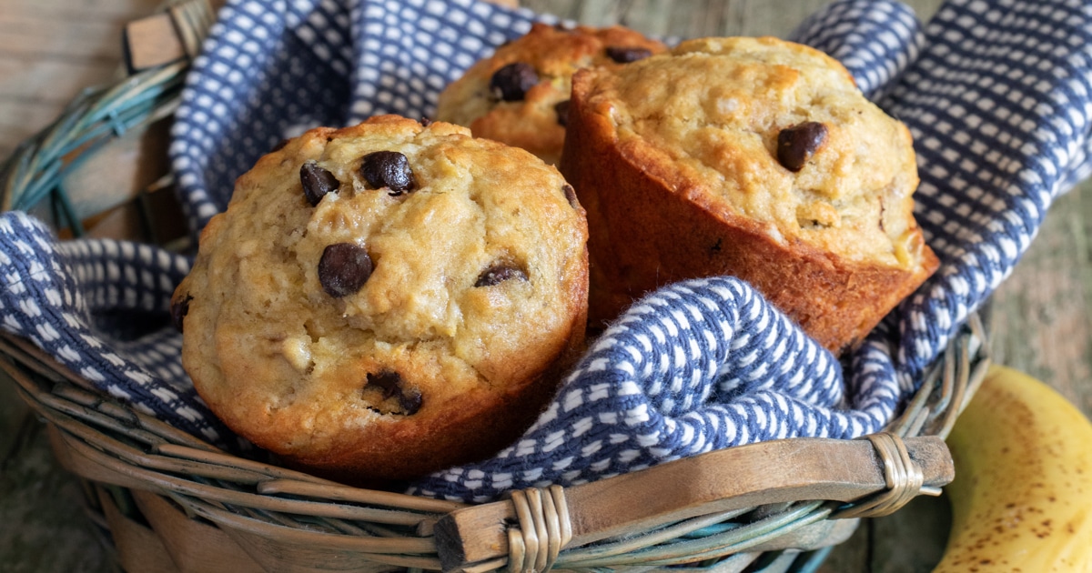 Banana Chocolate Chip Muffins Recipe - An Italian in my Kitchen