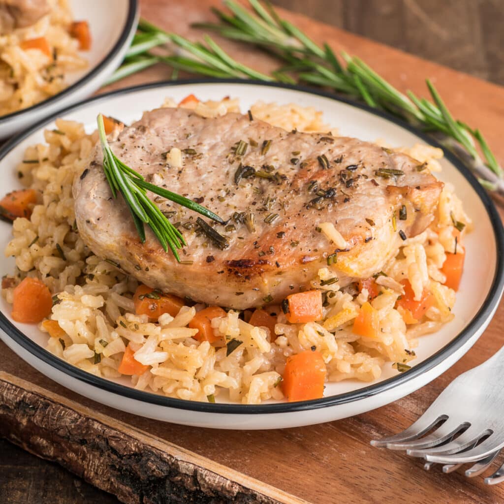Baked Pork Chops and Rice Recipe - An Italian in my Kitchen