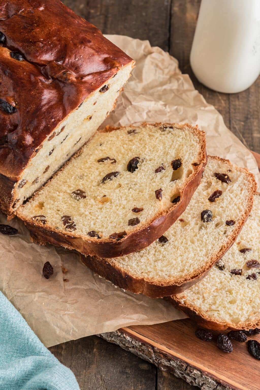 Rich Raisin Bread Recipe - An Italian in my Kitchen