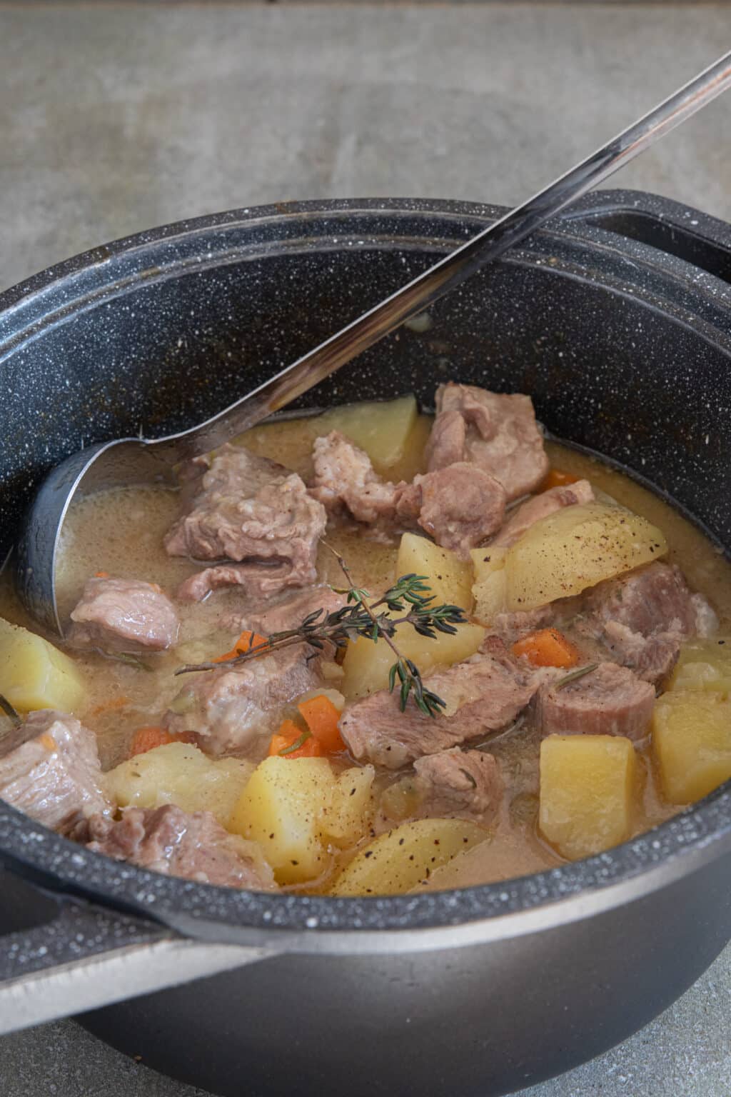 Simple Beef and Potato Stew Recipe - An Italian in my Kitchen